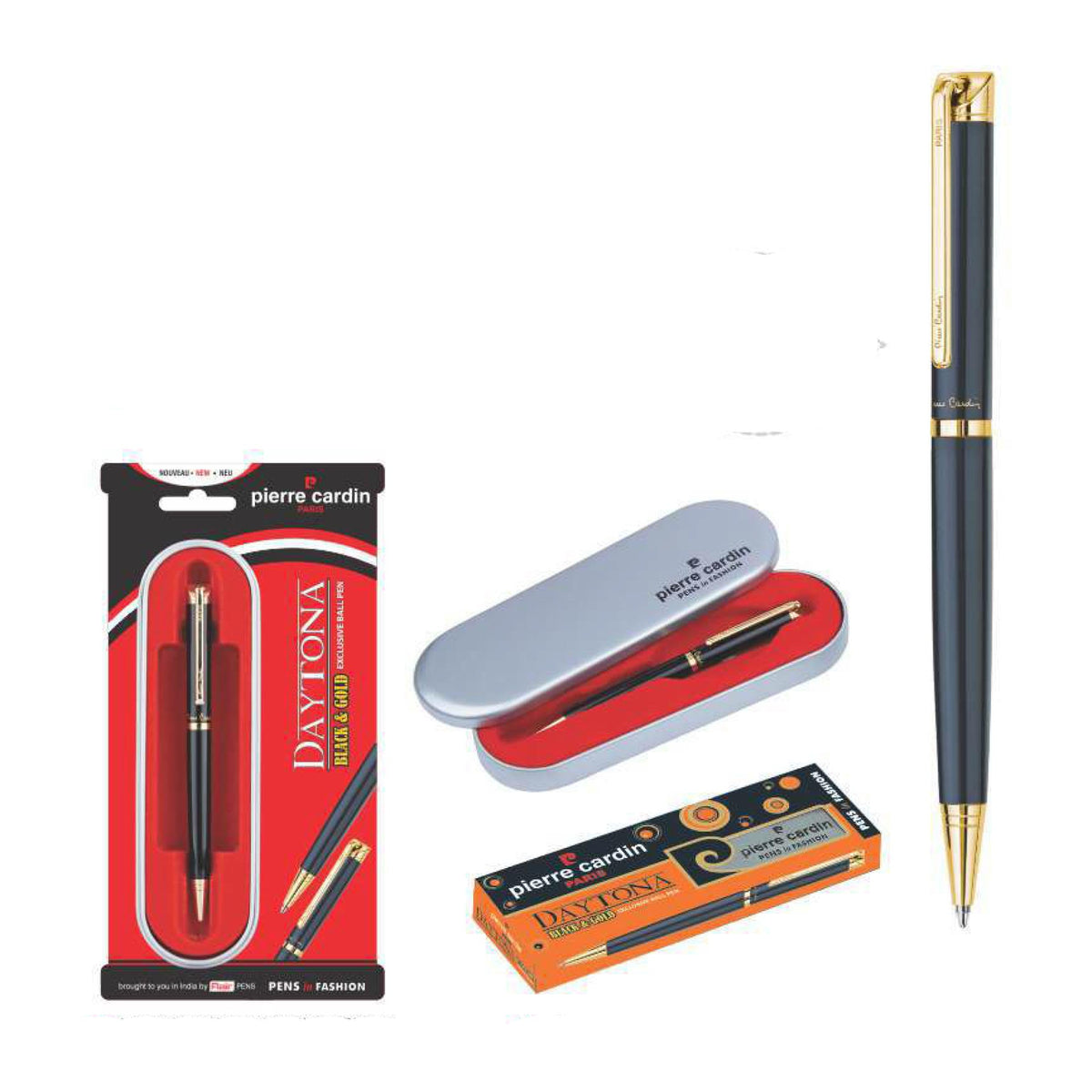 Pierre Cardin Daytona Black & Gold Exclusive Bal Pen – Marsh Clothing
