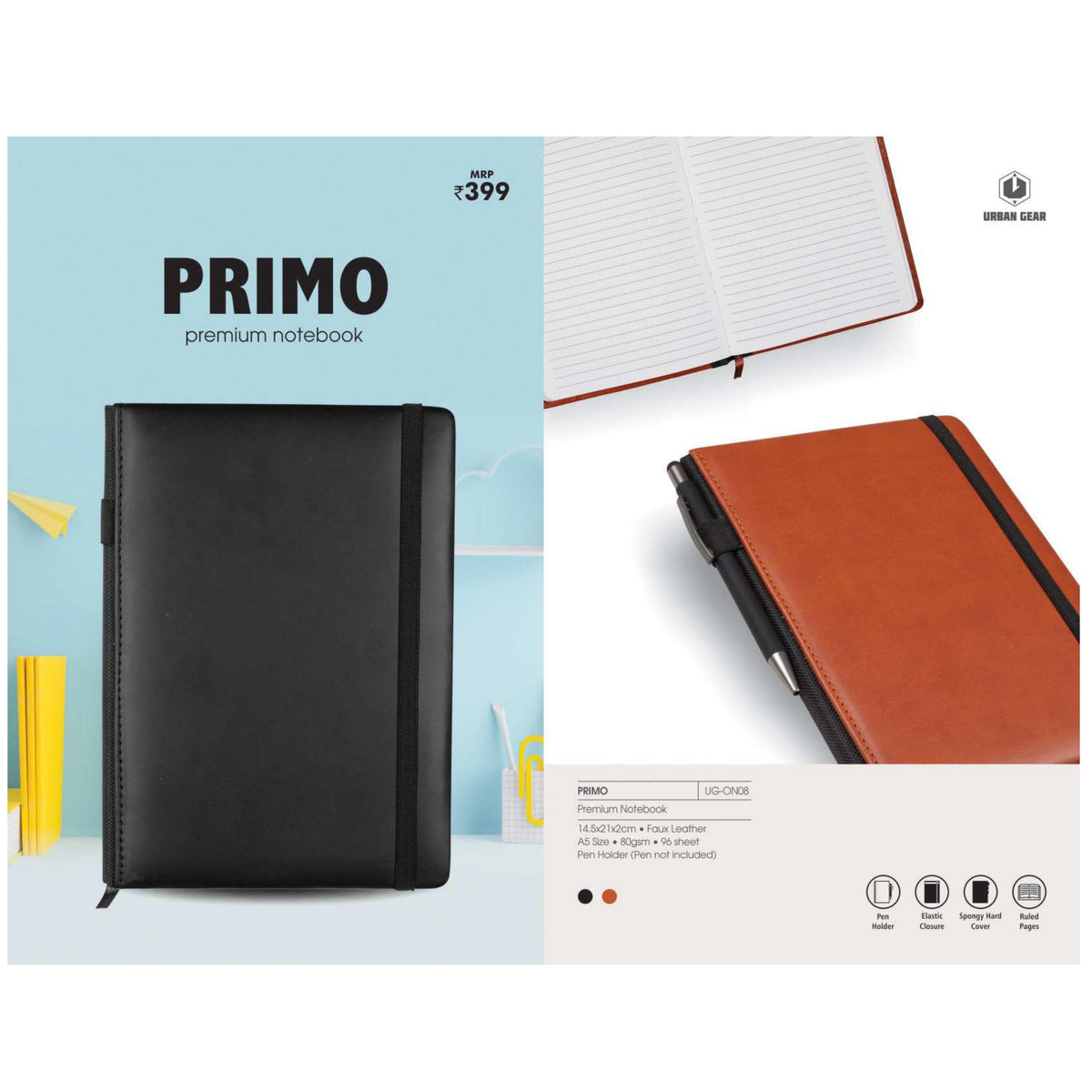 Premium Hard Bind Note Book - UG-ON08 – Marsh Clothing
